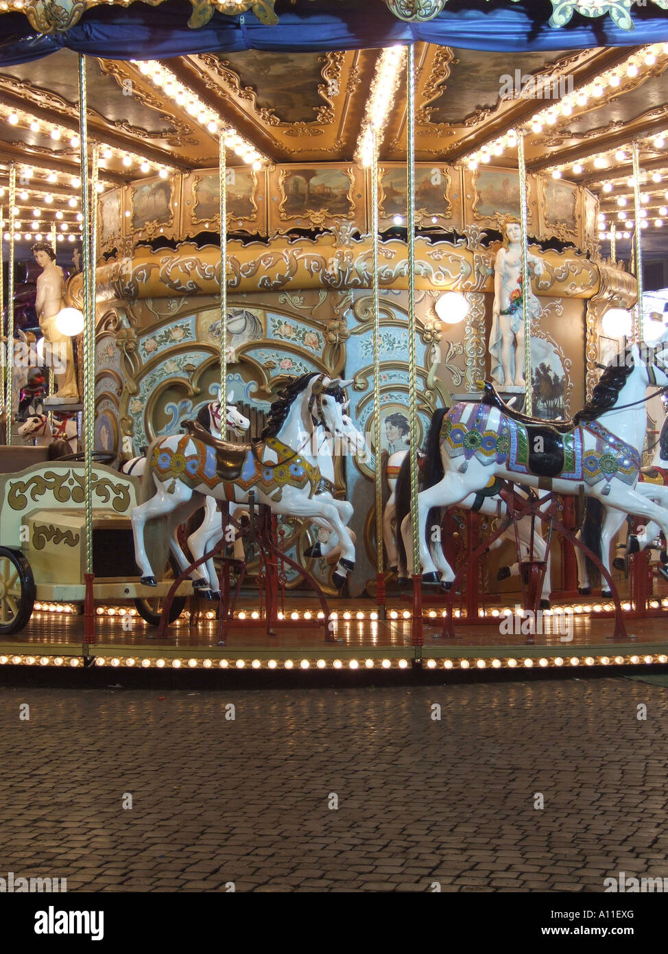 fair ground at night Stock Photo - Alamy