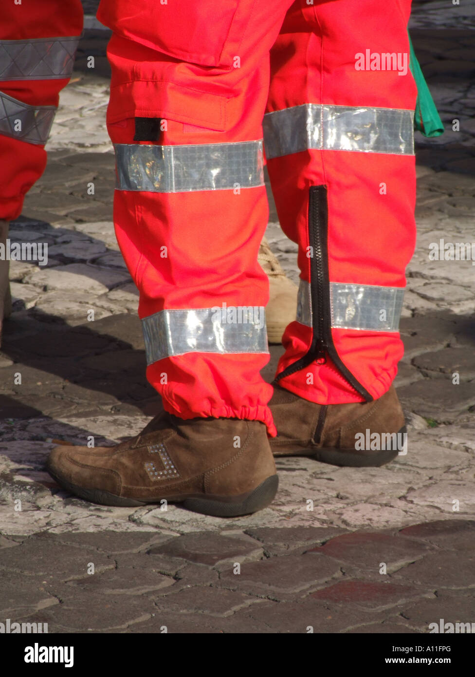 two paramedics standing in town Stock Photo - Alamy