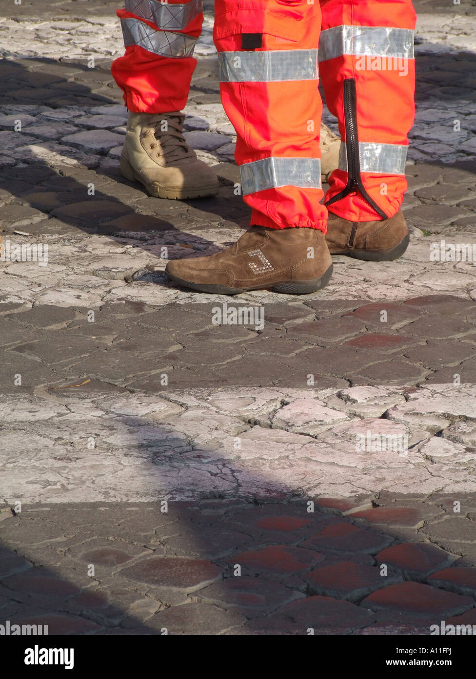 two paramedics standing in town Stock Photo - Alamy