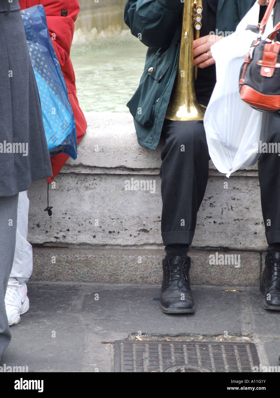 band member having a break Stock Photo - Alamy