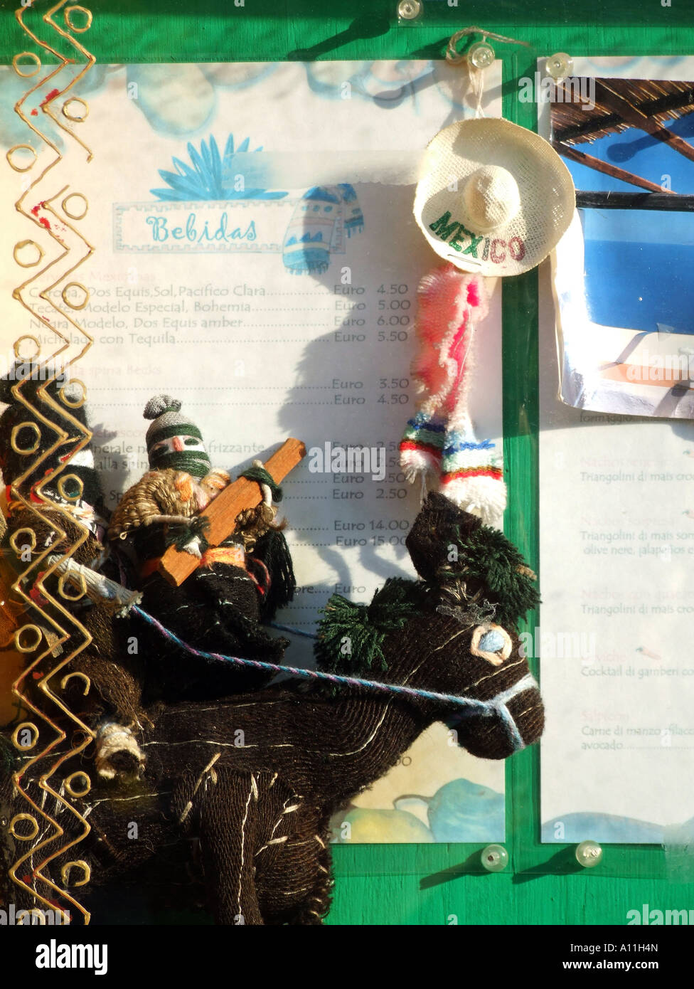 detail of mexican restaurant in rome italy Stock Photo - Alamy