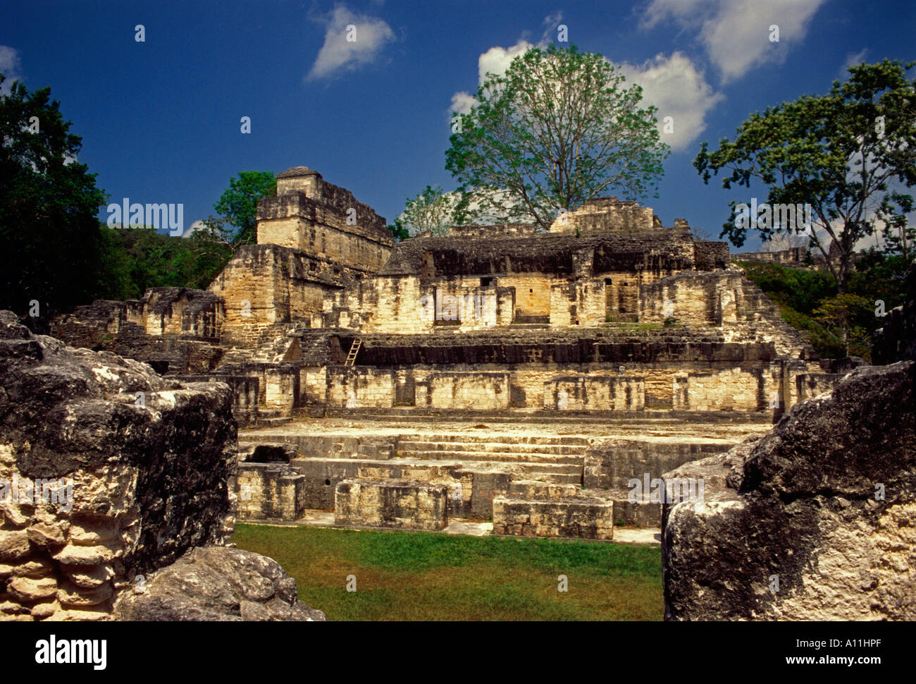 Central Acropolis, Tikal, Tikal National Park, El Peten, El Peten ...