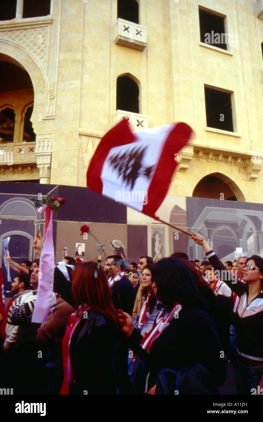 flag star beirut lebanon Stock Photo - Alamy