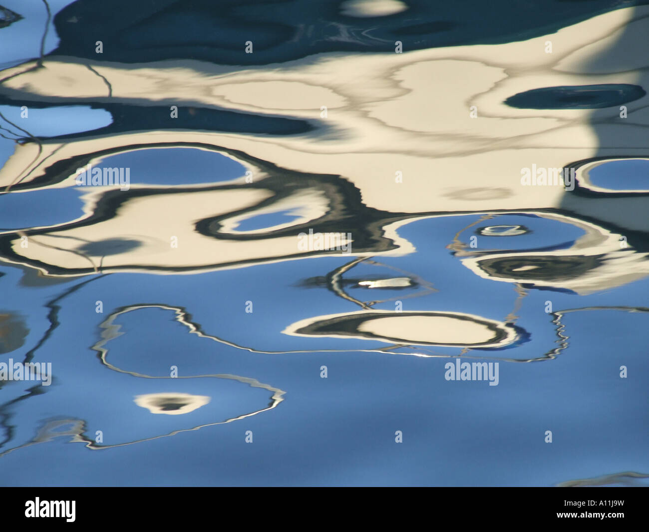 abstract of boat reflection in sea Stock Photo - Alamy