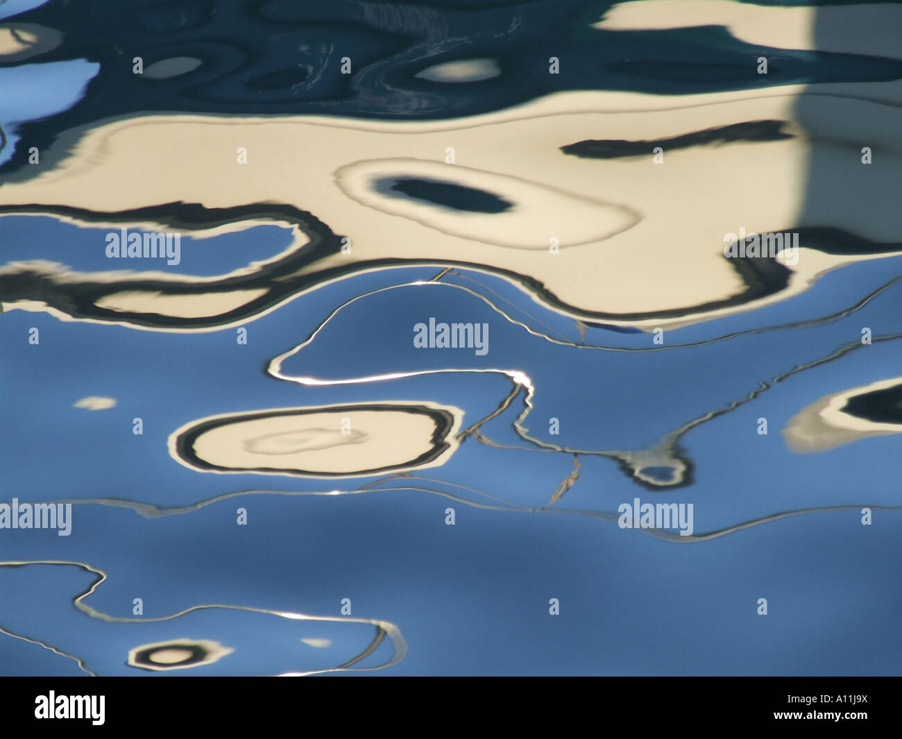 abstract of boat reflection in sea Stock Photo - Alamy