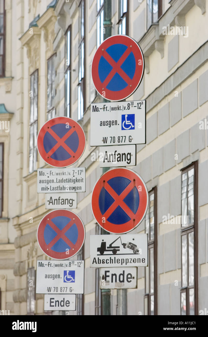 August 21st 2004 Vienna Austria Traffic signs in Vienna Austria Photo ...