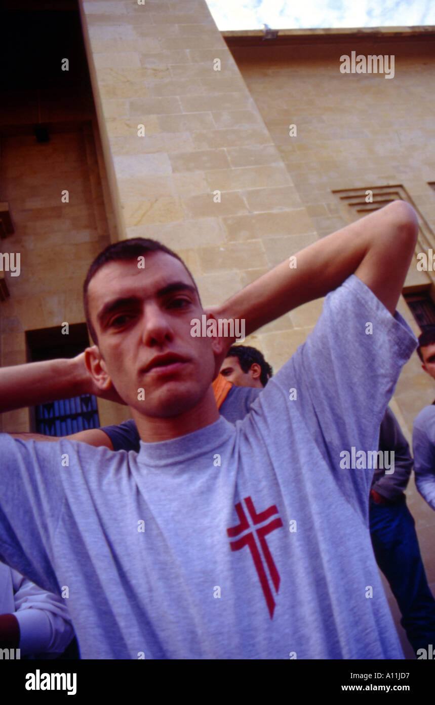 cross owner beirut lebanon Stock Photo - Alamy