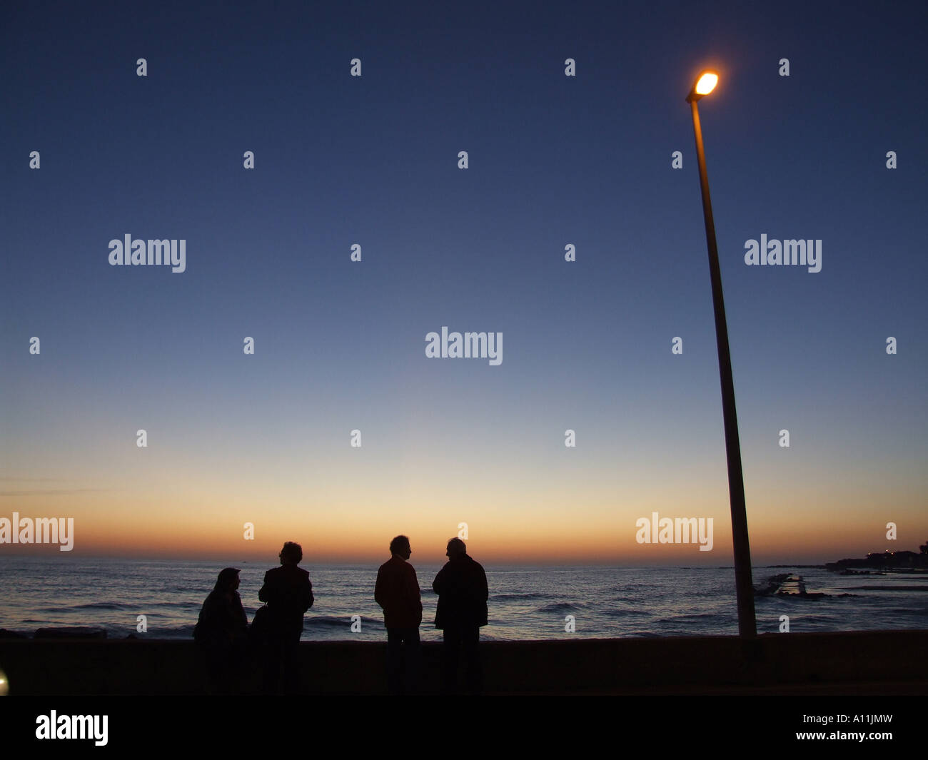 Silhouette four people two couples hi-res stock photography and images ...