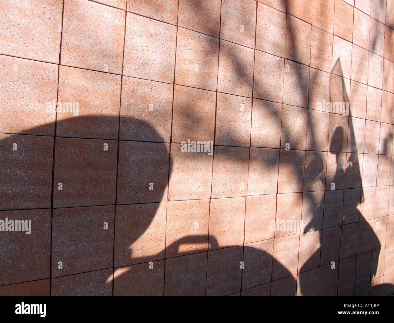 motorbike shadow on wall Stock Photo - Alamy