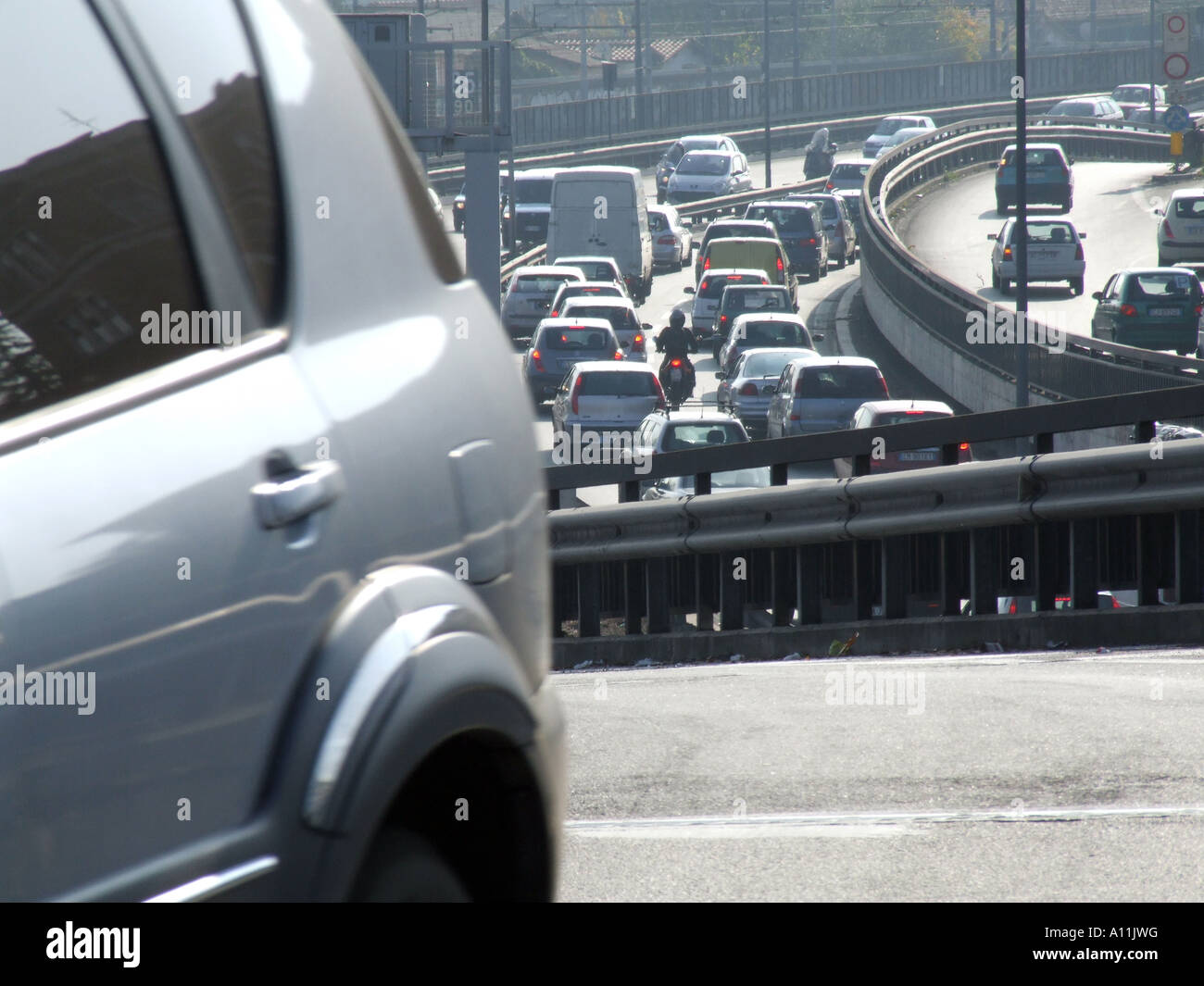 busy traffic on motorway Stock Photo - Alamy
