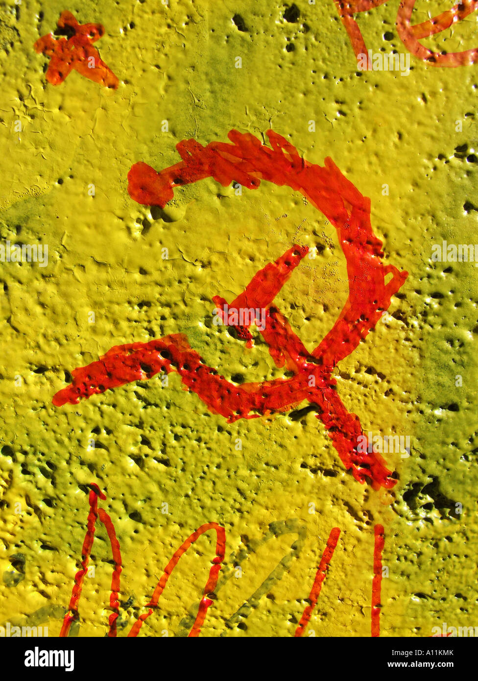 communist symbol written on wall Stock Photo - Alamy