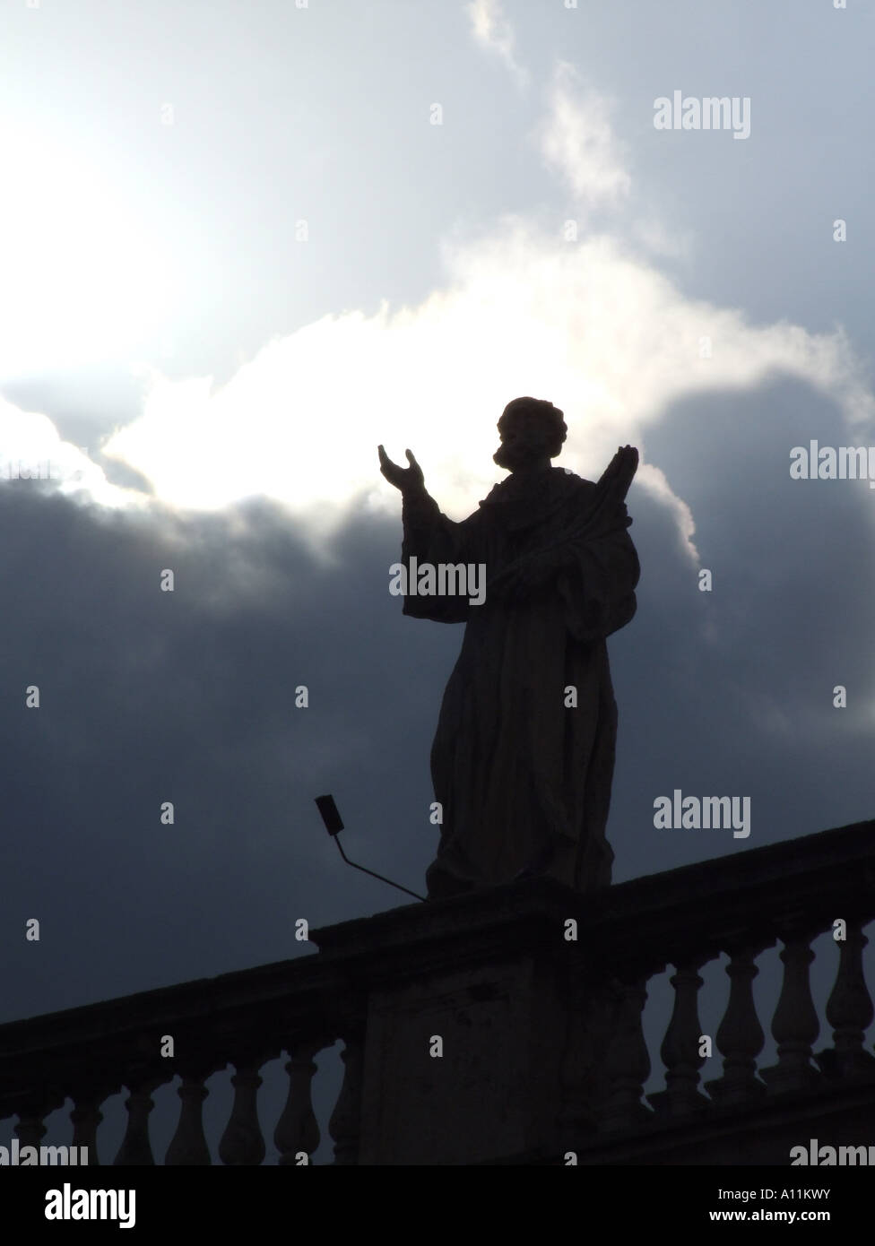 statue at st peter's square in rome Stock Photo - Alamy