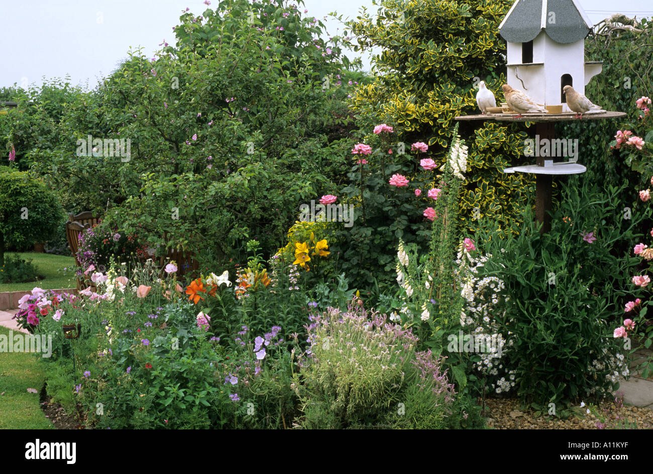 Dove-cot in Garden Stock Photo - Alamy