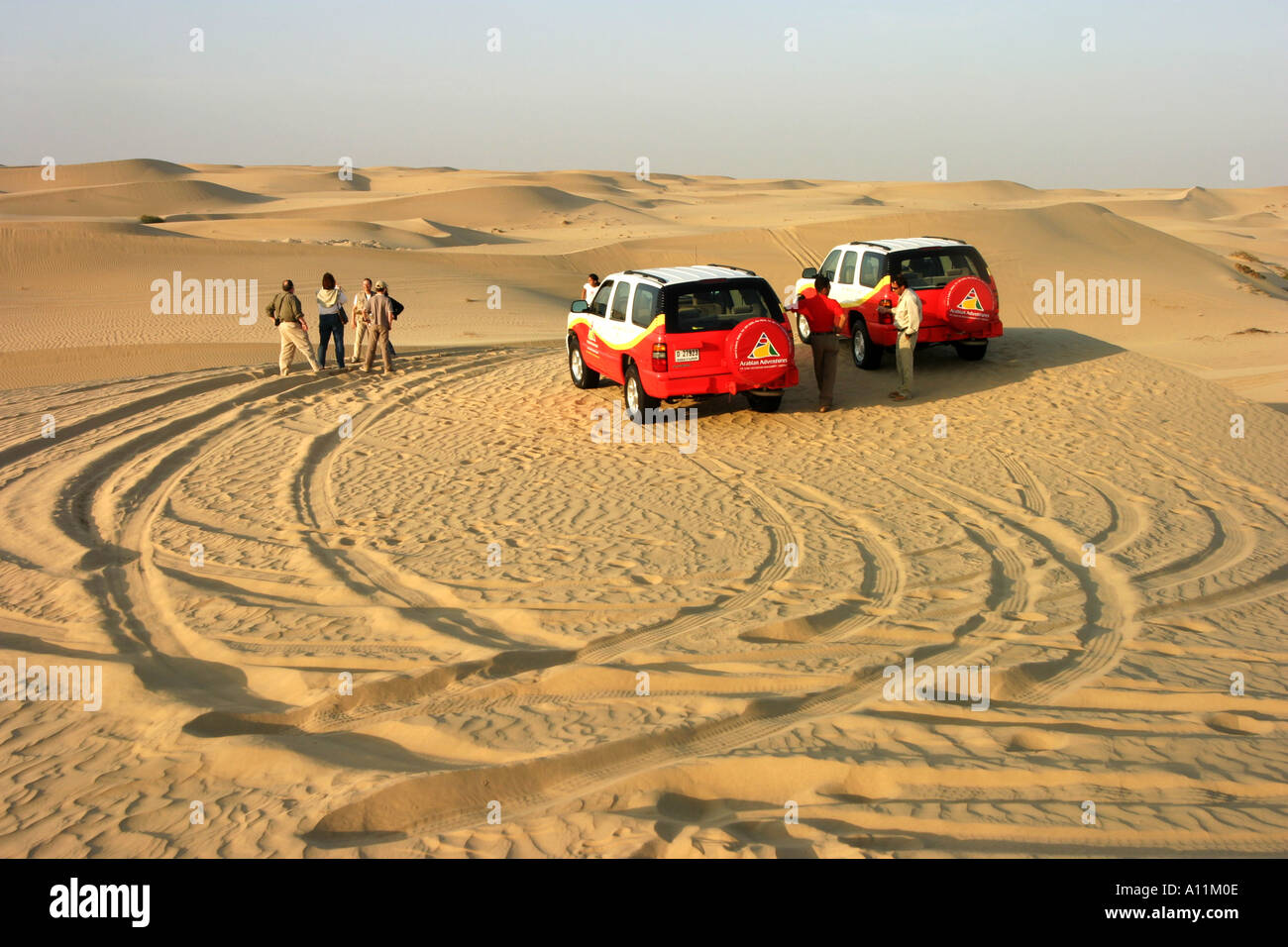 Arabian desert 4 wheel drive car trip, Abu Dhabi, UAE, Middle East ...