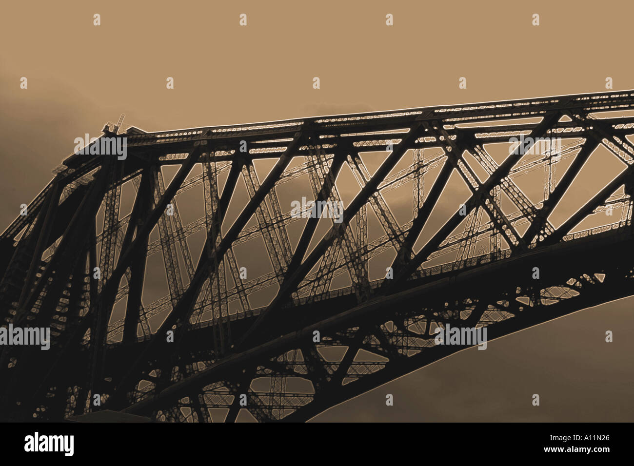 Forth Rail Bridge detail industrial engineering graphic concept Stock ...