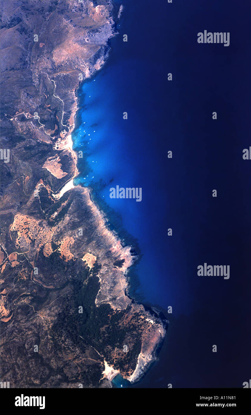 Aerial view of Majorca Stock Photo - Alamy