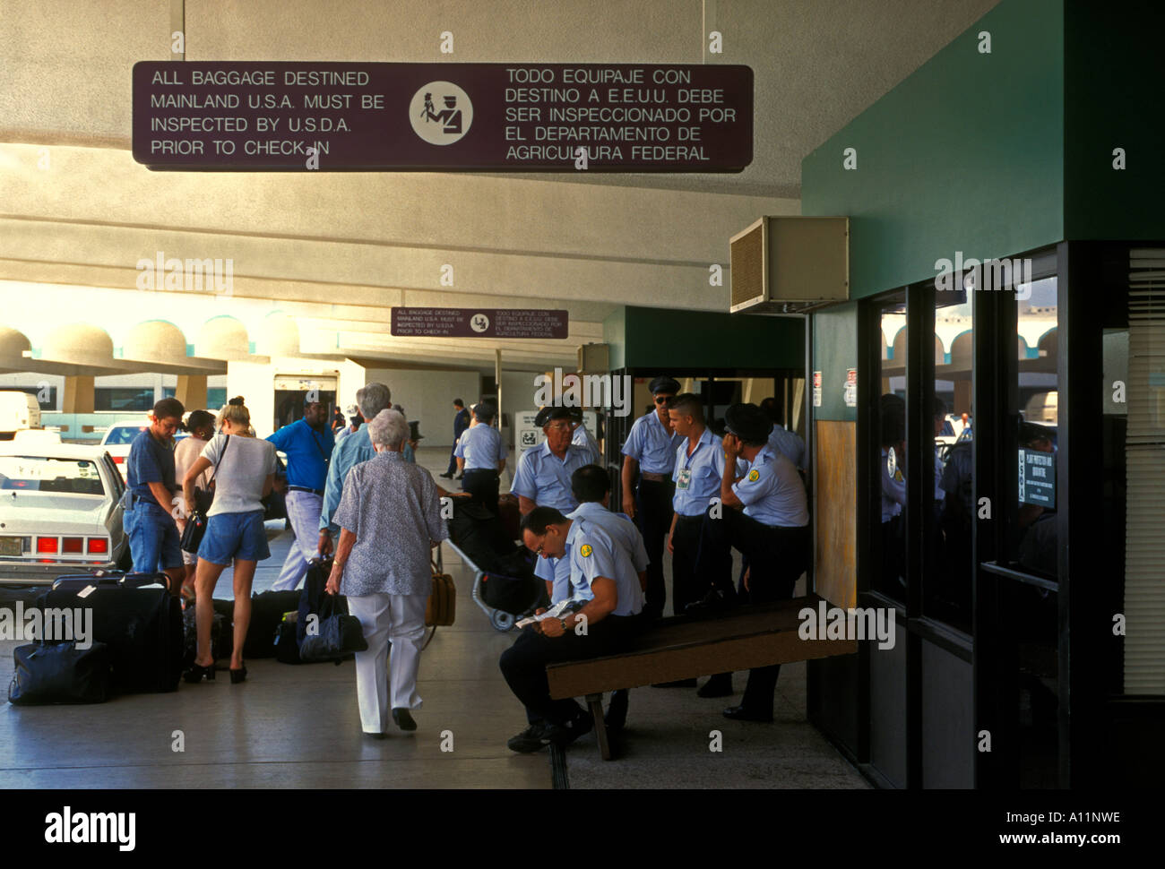 airline passengers, passengers, baggage inspection, security control ...