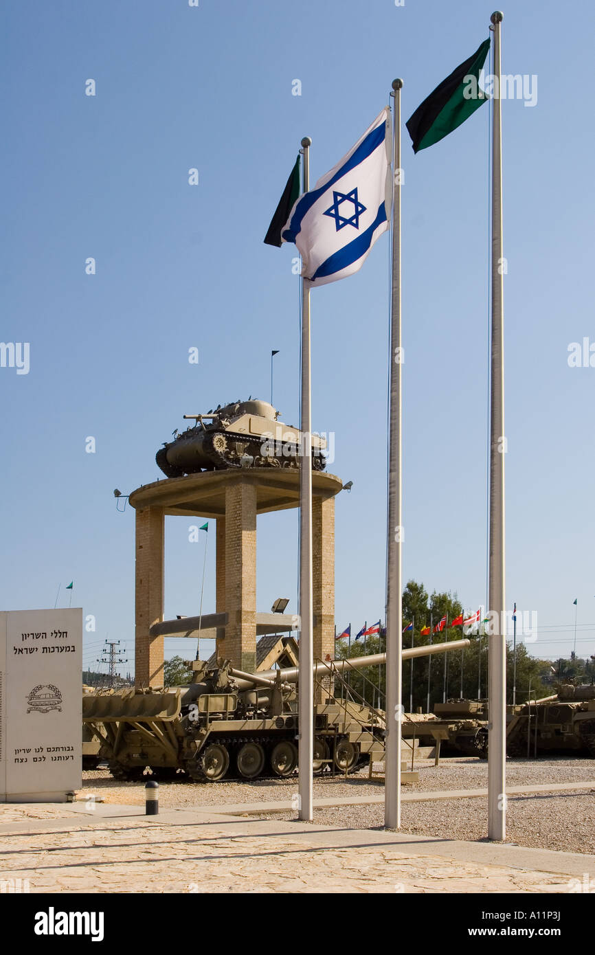 Stock Photo of an M4 Sherman Tank on a Tower at Latrun Yad-Lashirion ...