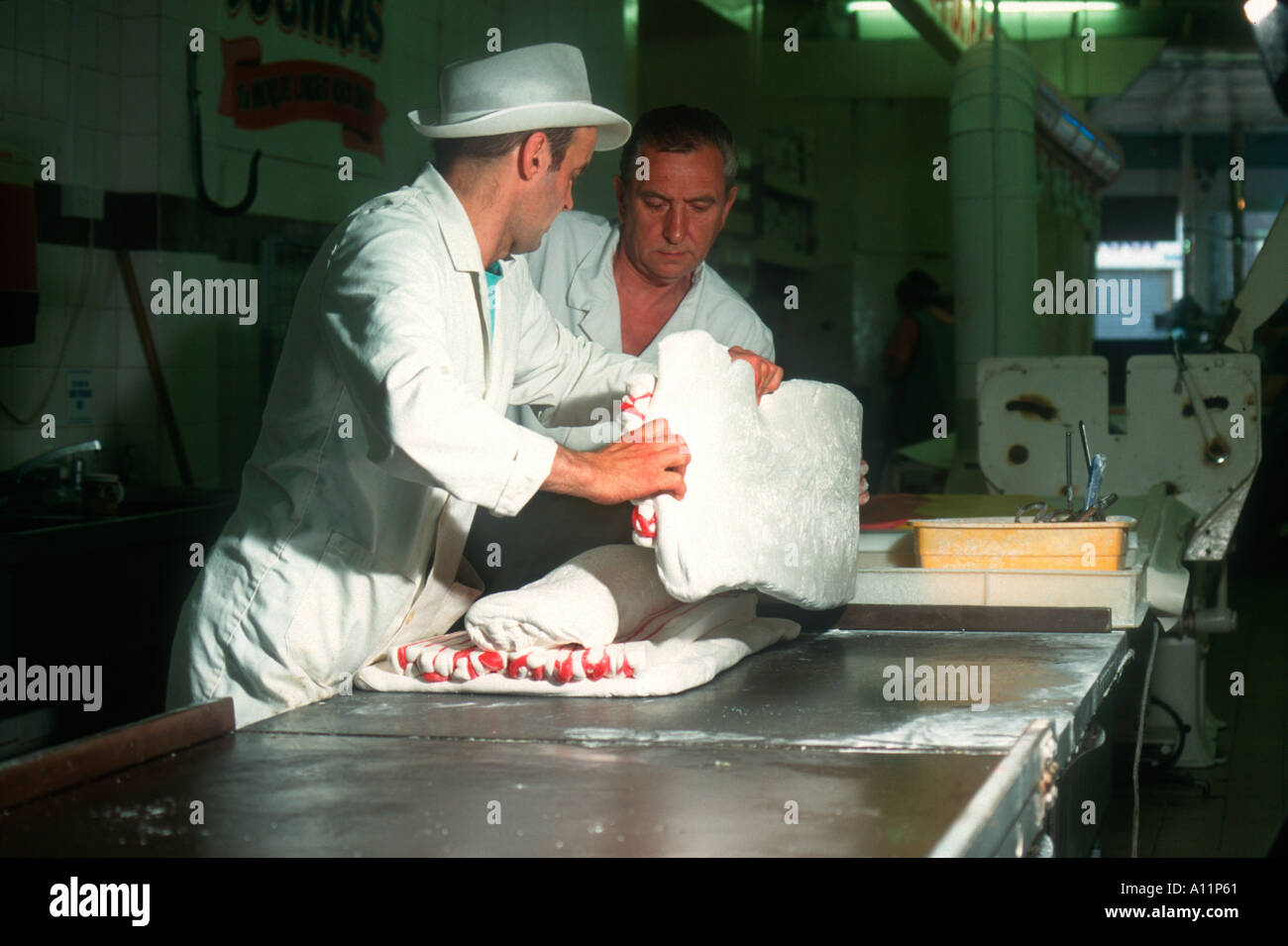 Rock making at Docwras Rock Shop in Great Yarmouth Stock Photo - Alamy