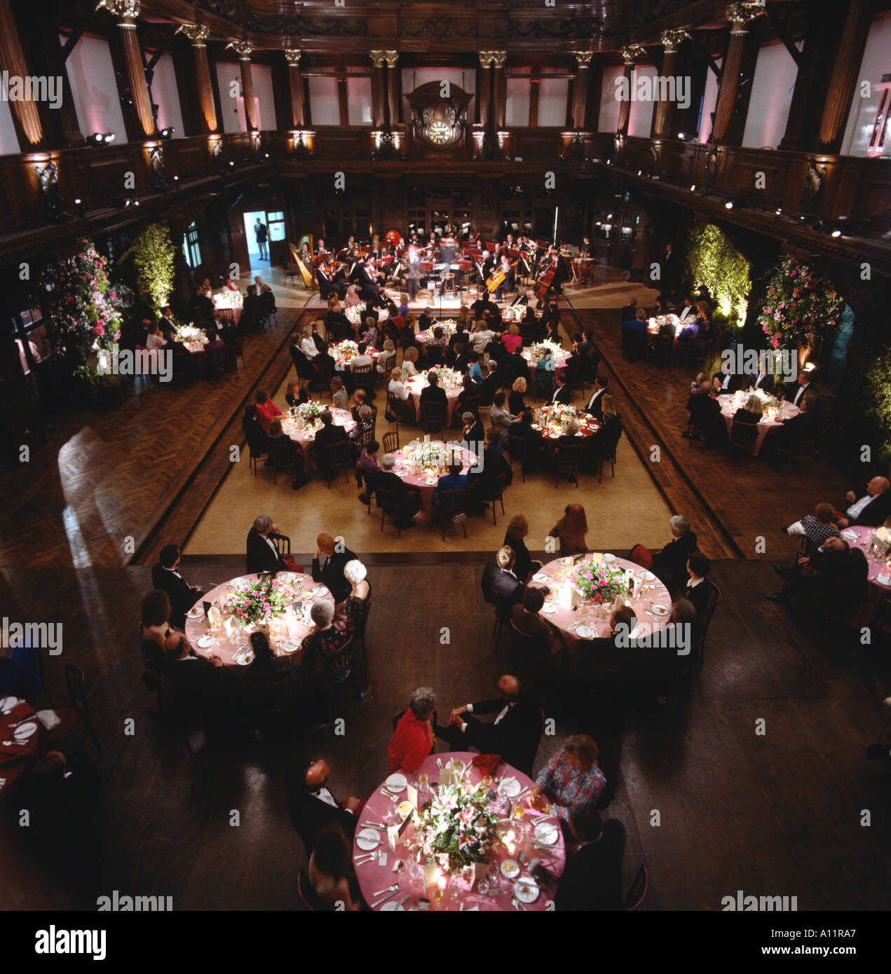 The Welsh National Opera Orchestra entertain guests at a Charity Dinner ...