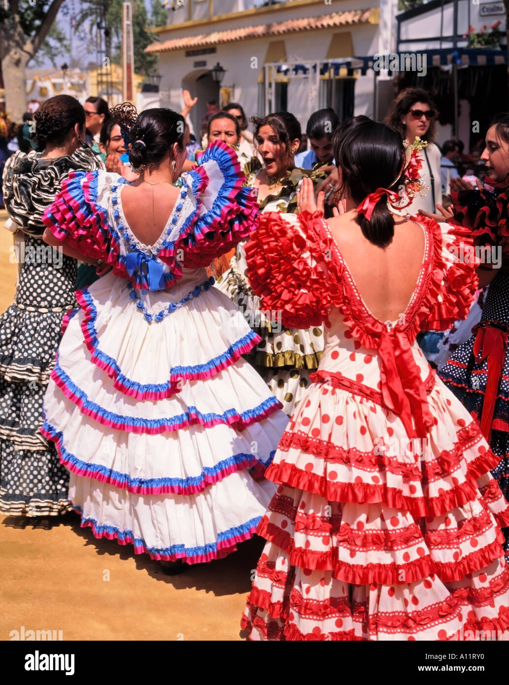 Jerez Horse Fair, Feria del Caballo, ladies clapping and dancing ...
