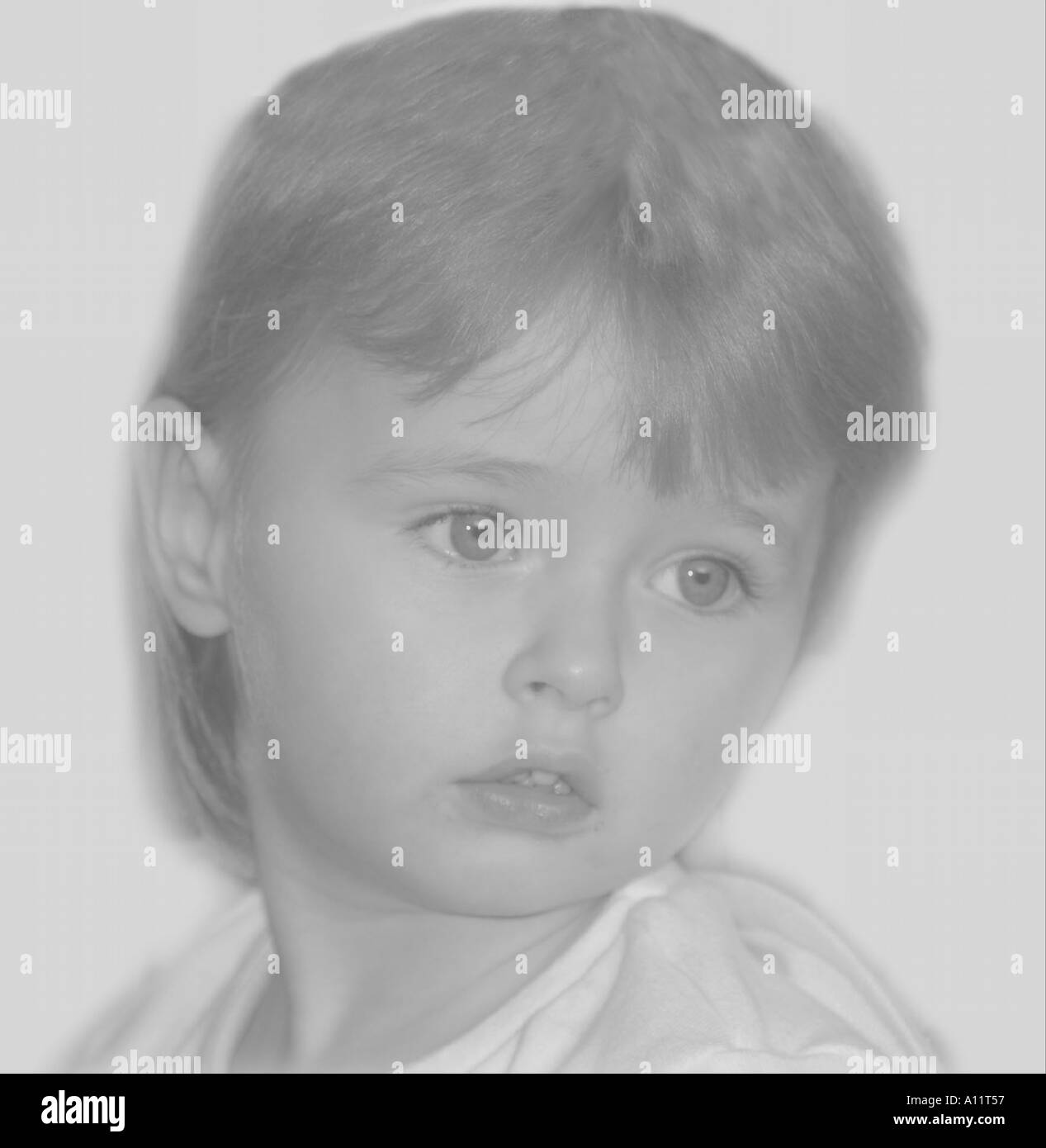 Children drawing portraits Black and White Stock Photos & Images - Alamy