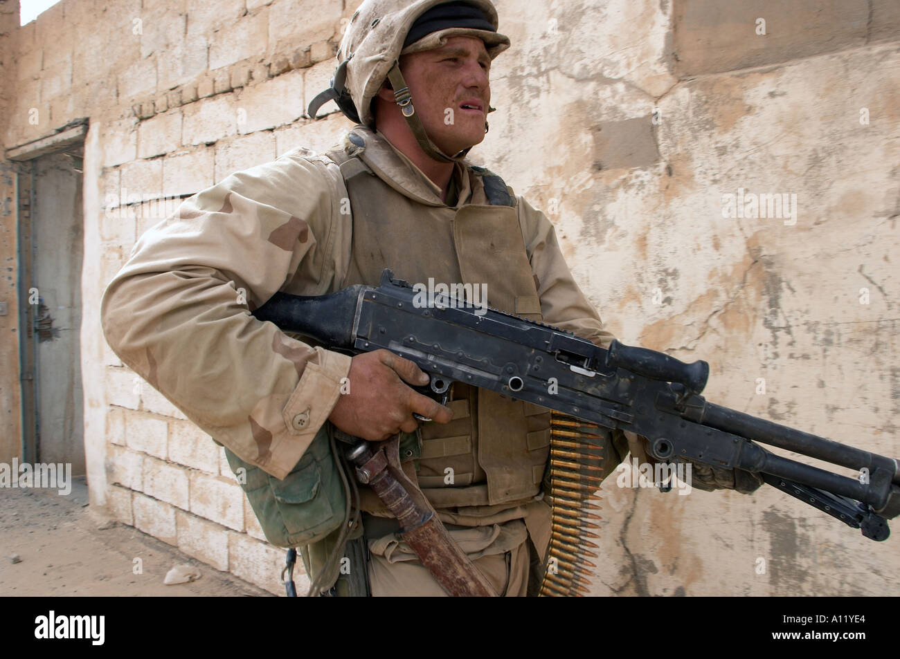 9 April 2003 Bagdad Iraq Marines of the 3rd Battalion 4th Marines ...