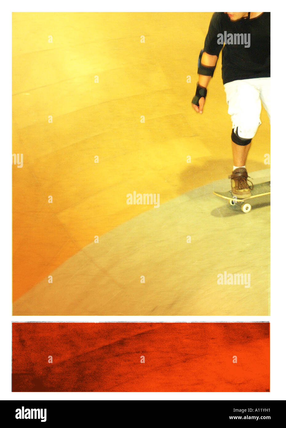 photo-illustration of skater on ramp Stock Photo - Alamy