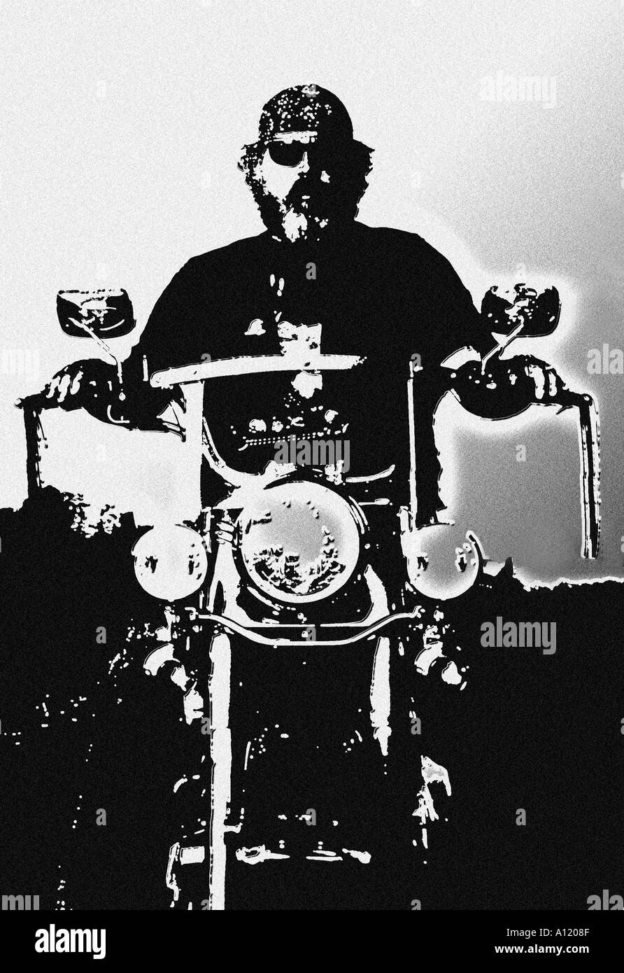 Harley Hog Biker Stock Photo - Alamy