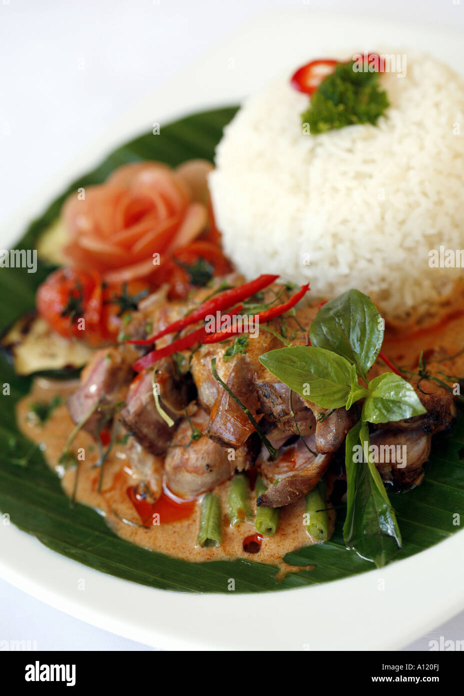 Lamb penang Thai restaurant food Stock Photo - Alamy
