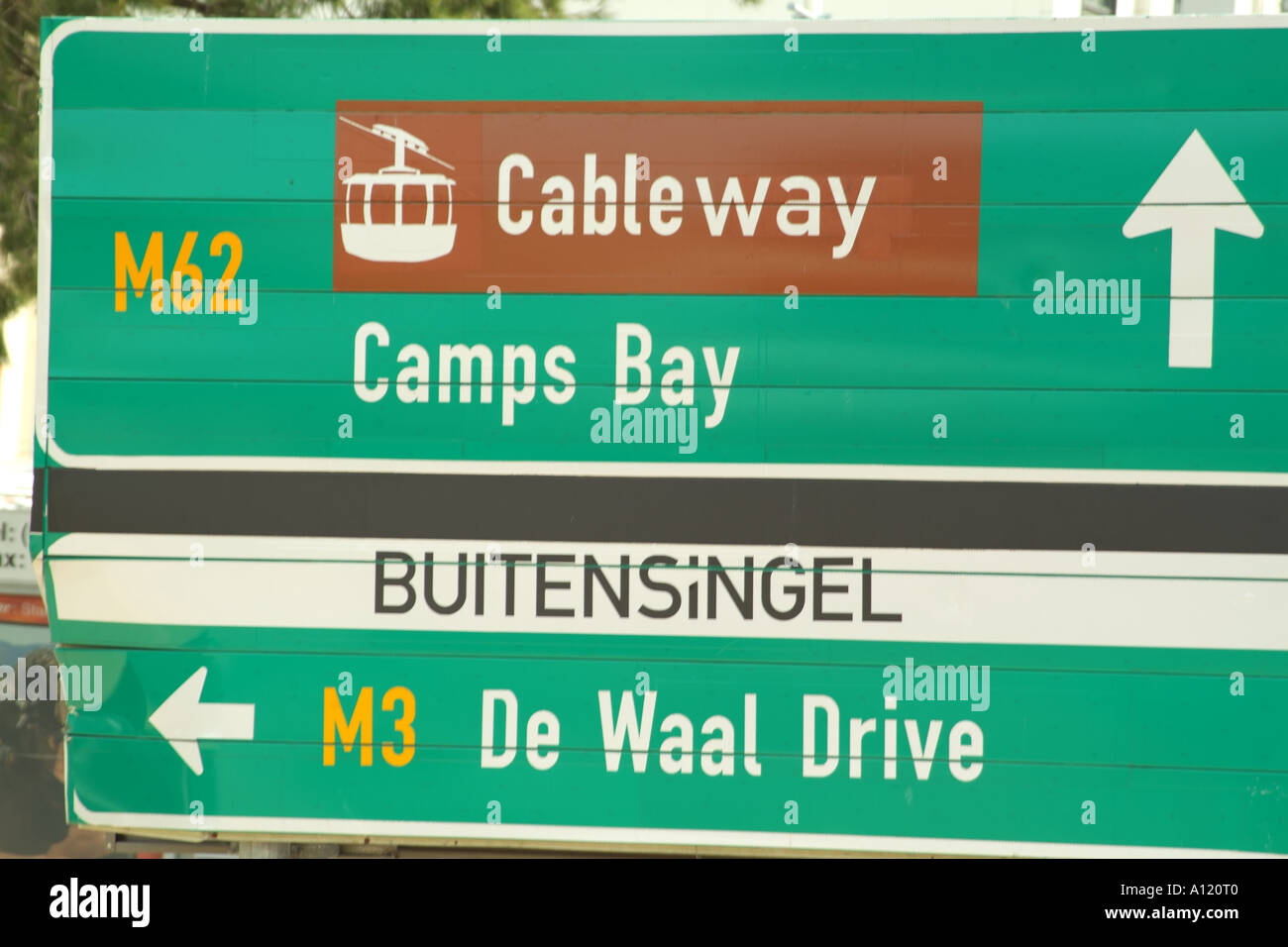 Table Mountain cableway direction sign Cape Town South Africa RSA ...