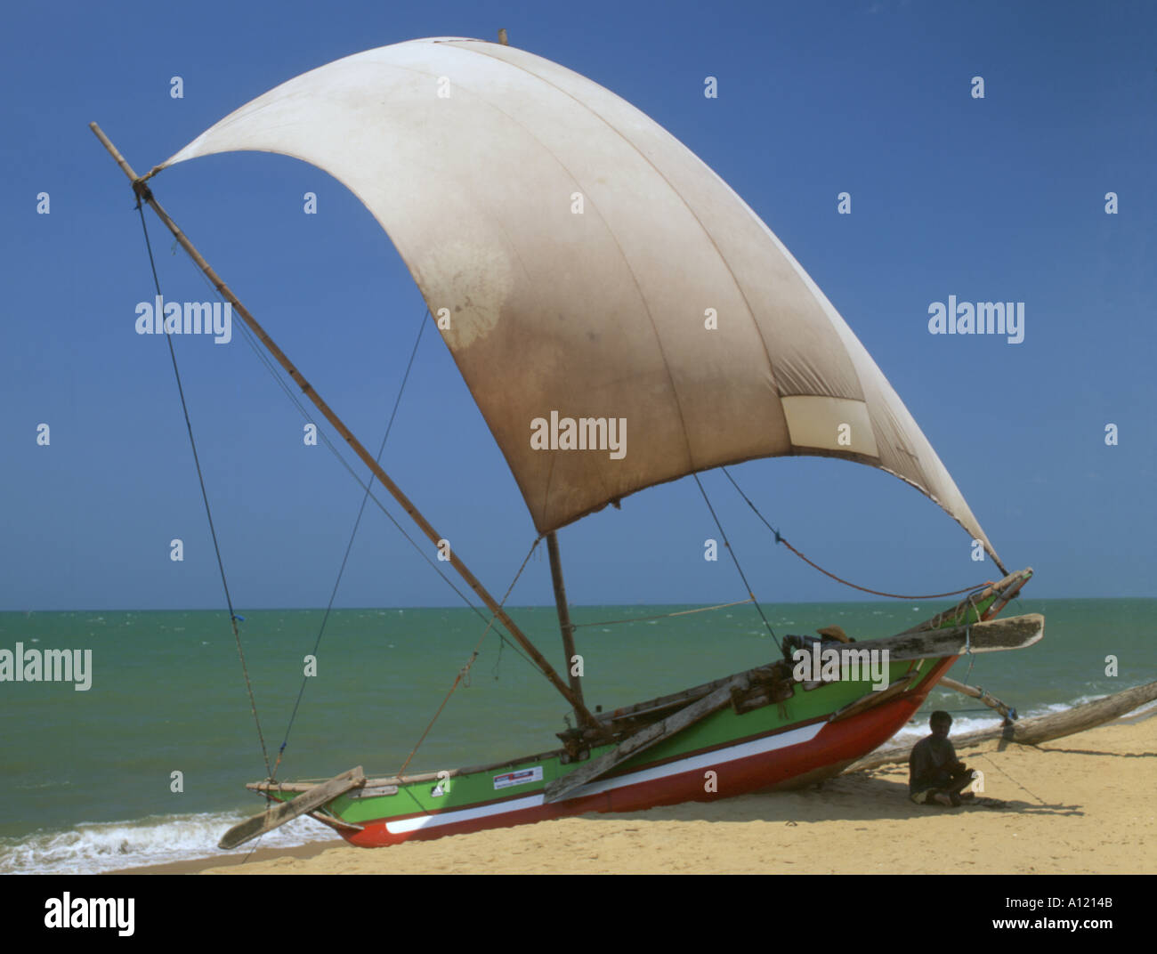 Sri Lanka Negombo Fishing boat Stock Photo - Alamy
