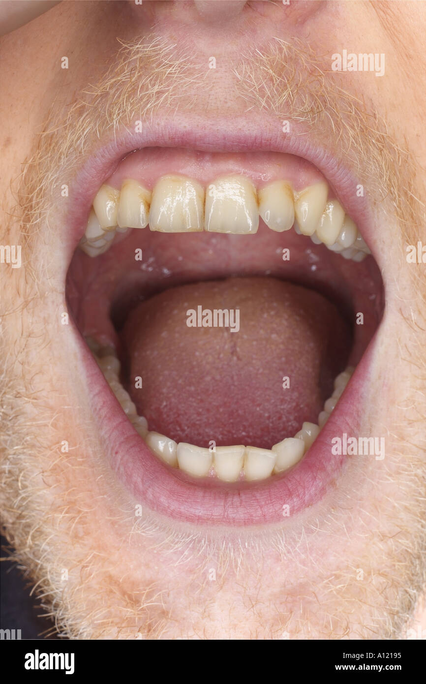 Model released mouth tongue hi-res stock photography and images - Alamy