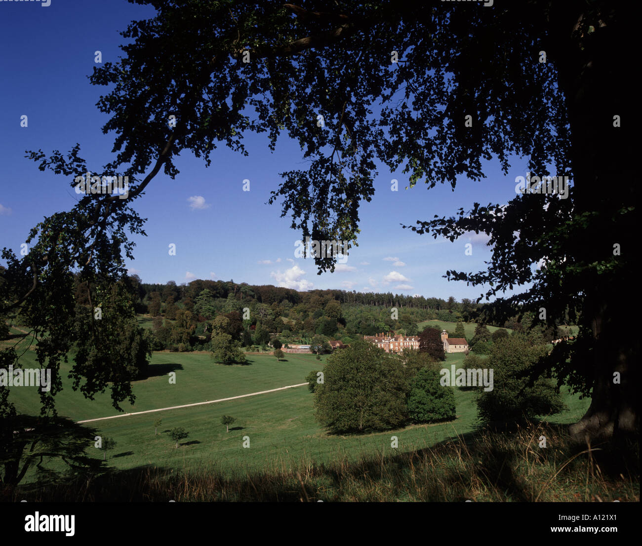 Stonor Park House set in a valley near Henley on Thames. The Stonor ...