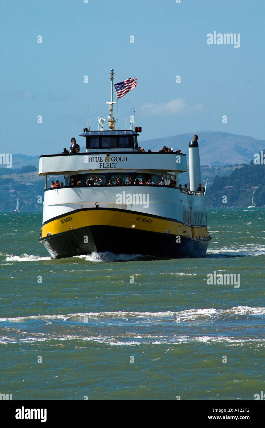 Bay cruiser returning from Alcatraz, San Francisco, California, USA ...