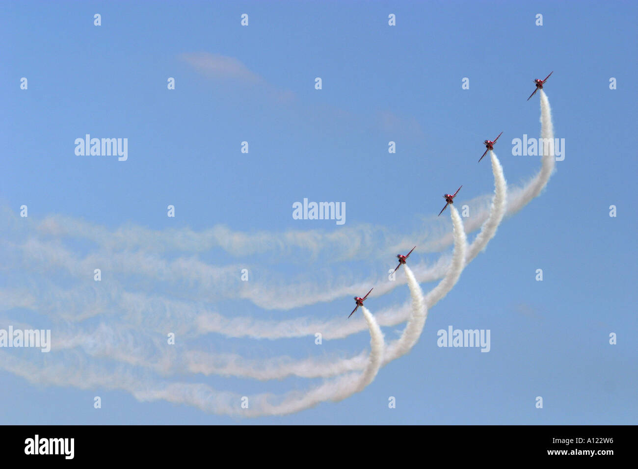 The famous Red Arrows aerobatic display team in action Stock Photo - Alamy