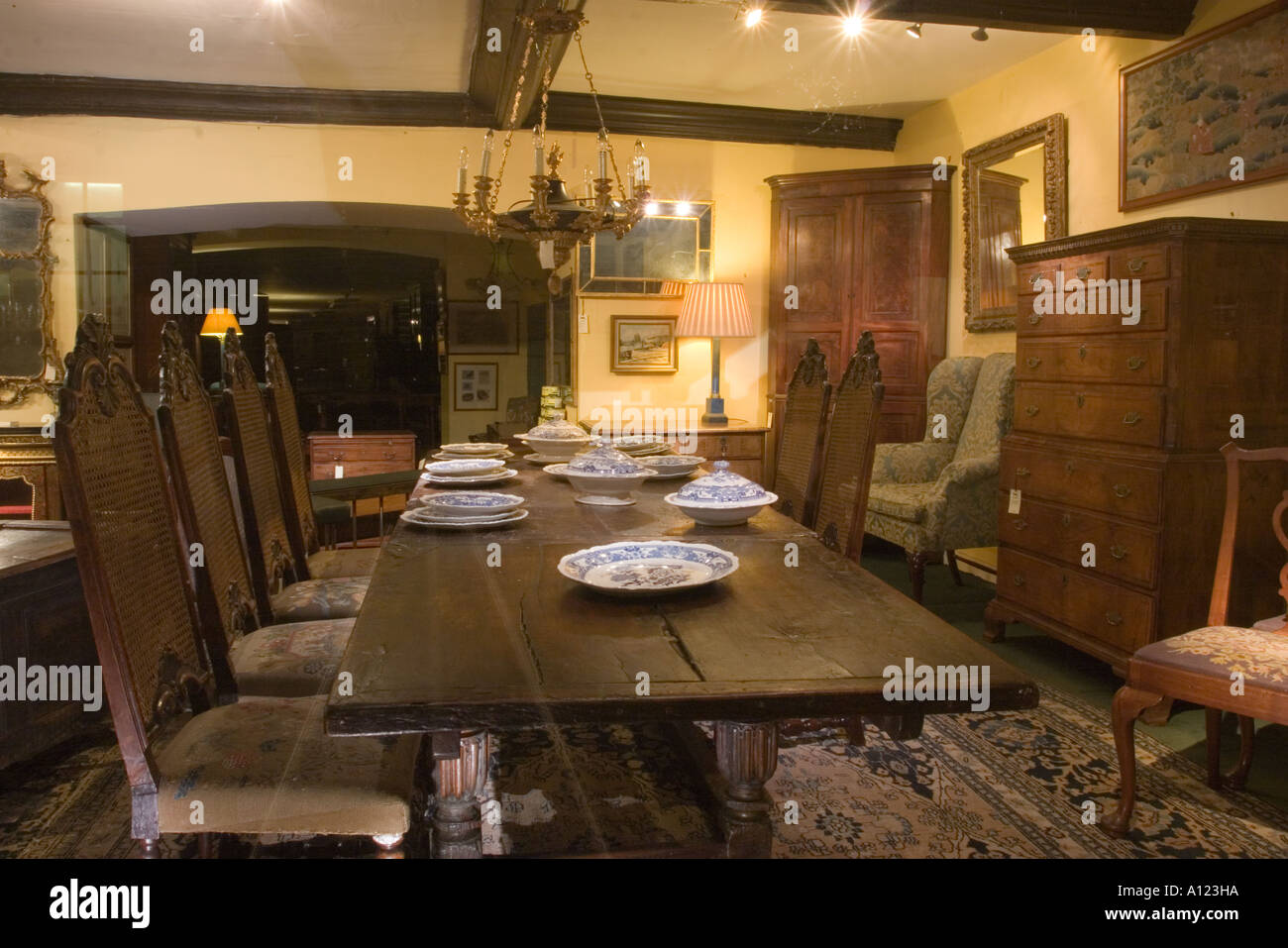 Antique shop window displays Stock Photo - Alamy