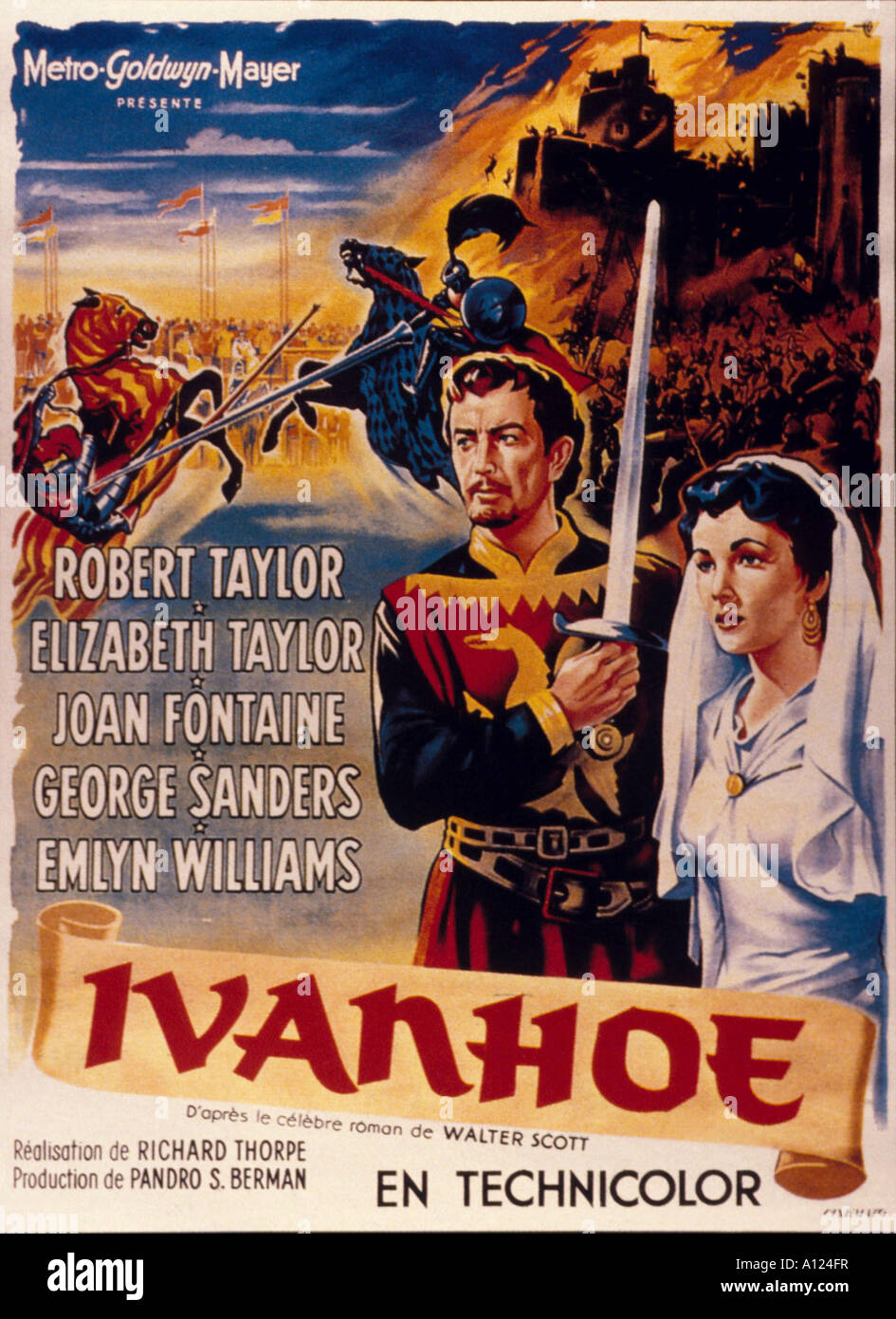 Ivanhoe Year 1952 Director Richard Thorpe Movie poster Stock Photo - Alamy