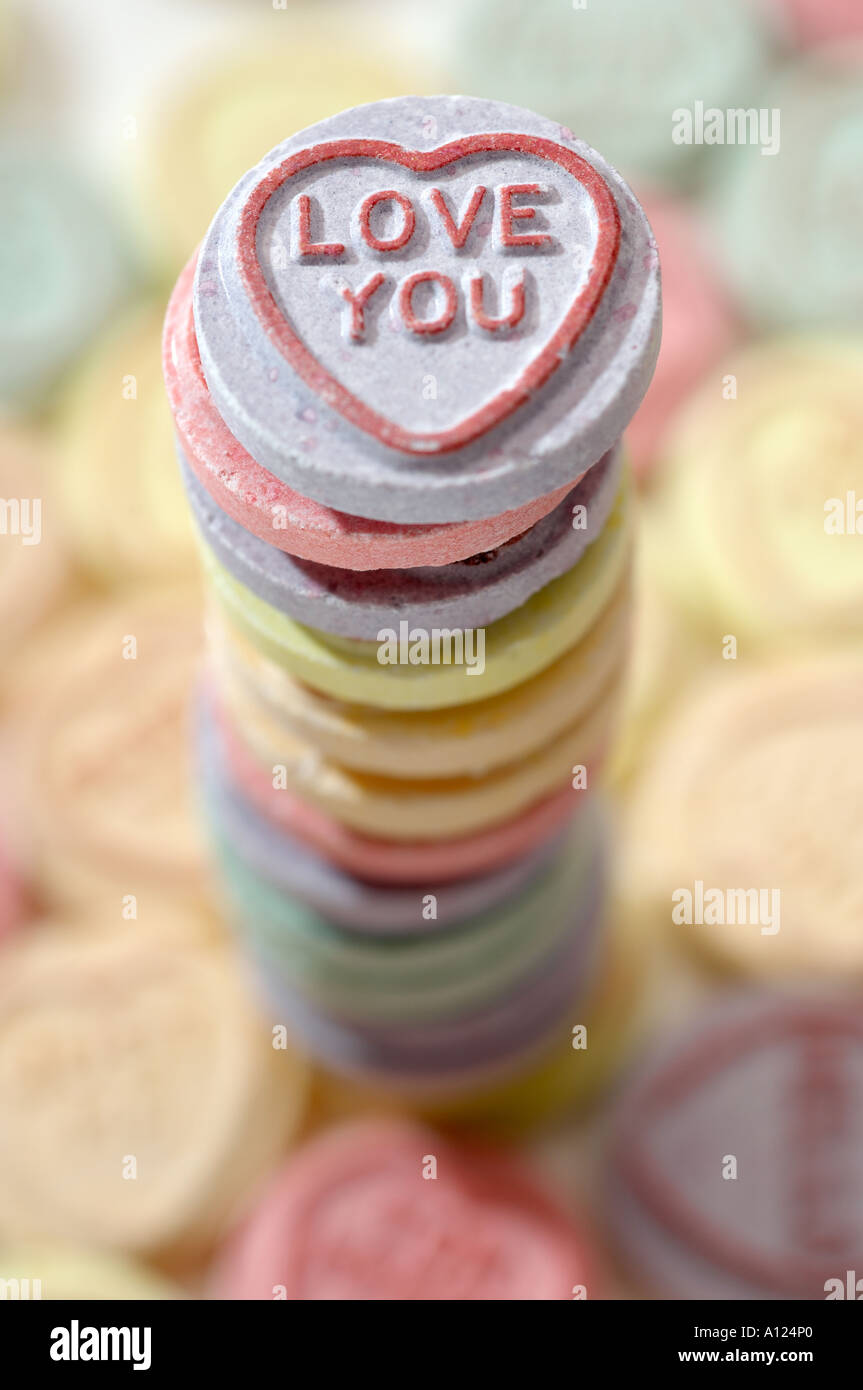 Love Heart sweets Stock Photo - Alamy