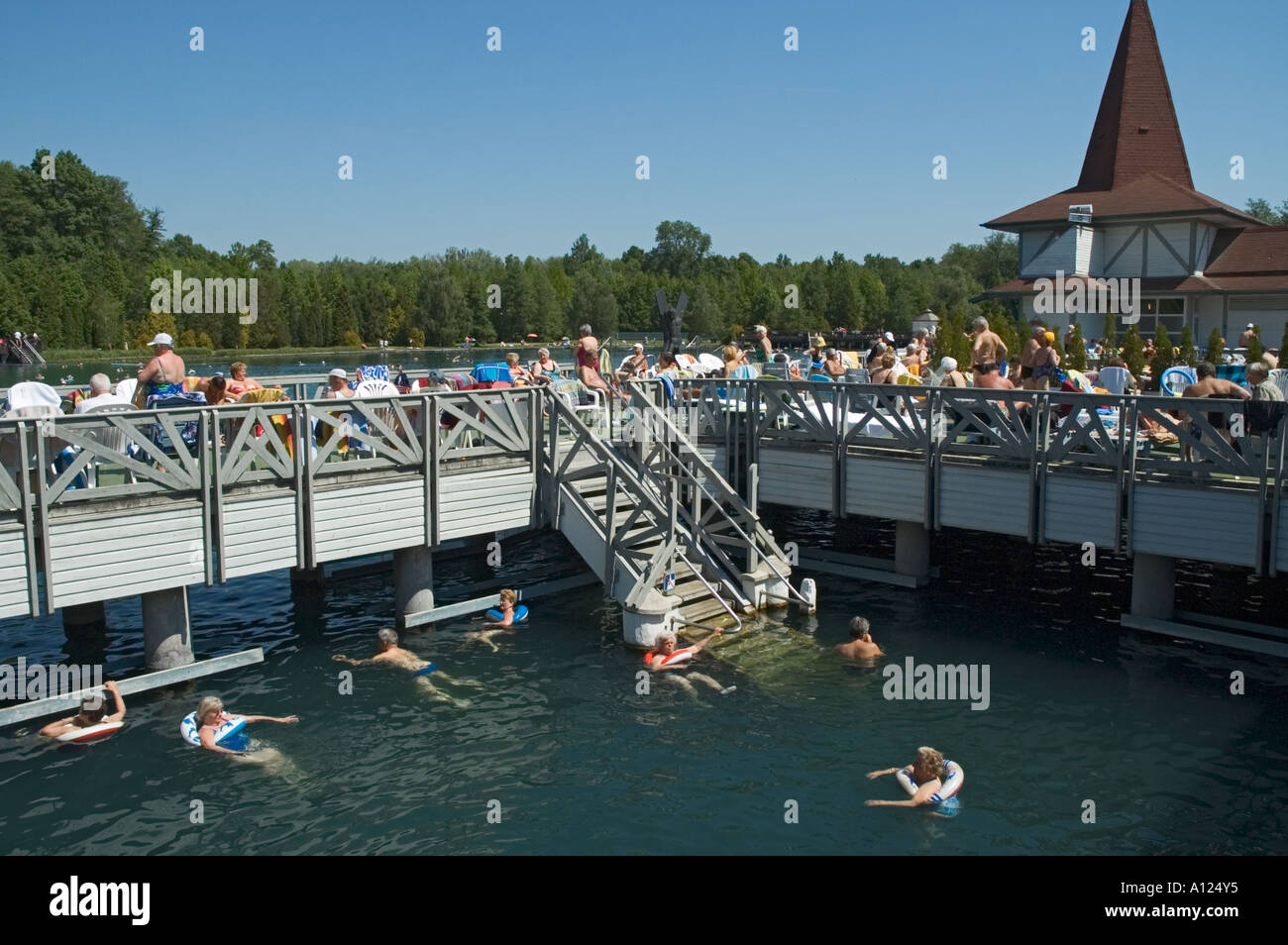 Hungary Heviz Thermal Lake Stock Photo - Alamy