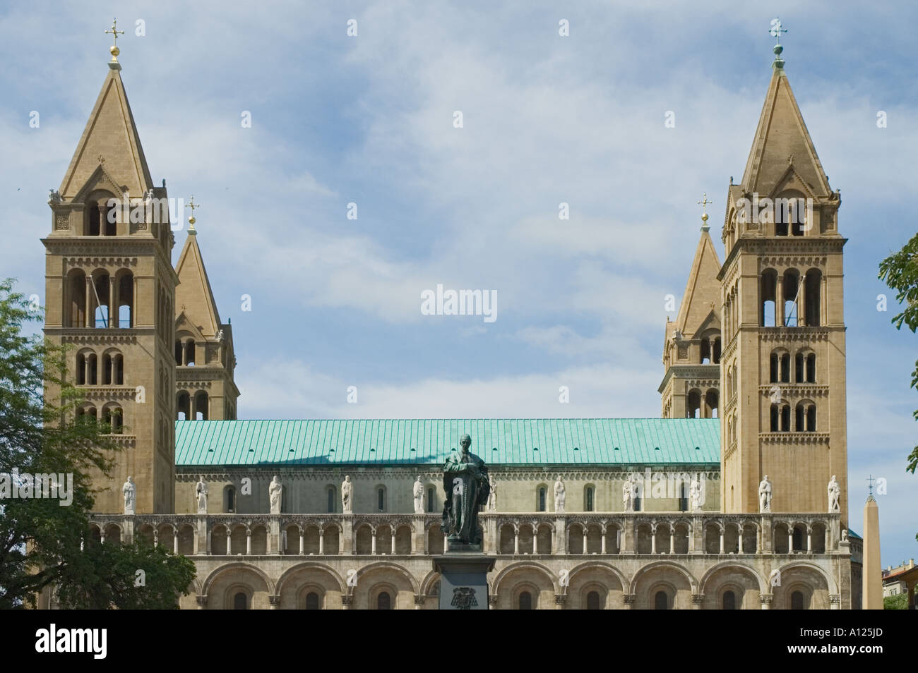 Hungary Pecs Dom ter Saint Peter s Cathedral statue Negvesi Baro ...