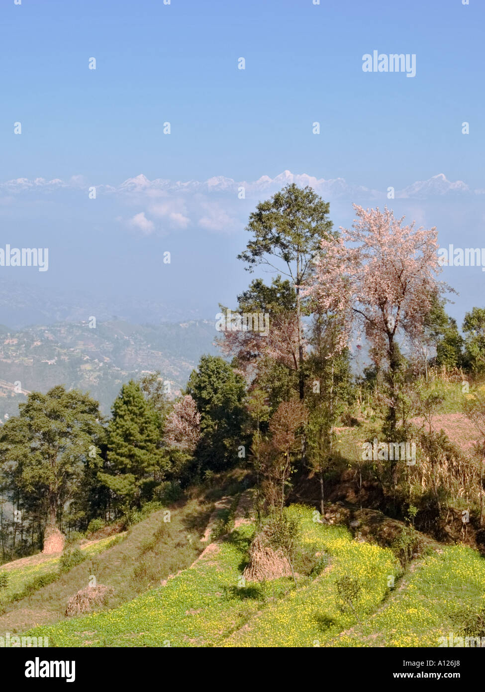 HIMALAYAN FOOTHILLS above Kathmandu valley Dhulikhel Kathmandu Valley ...