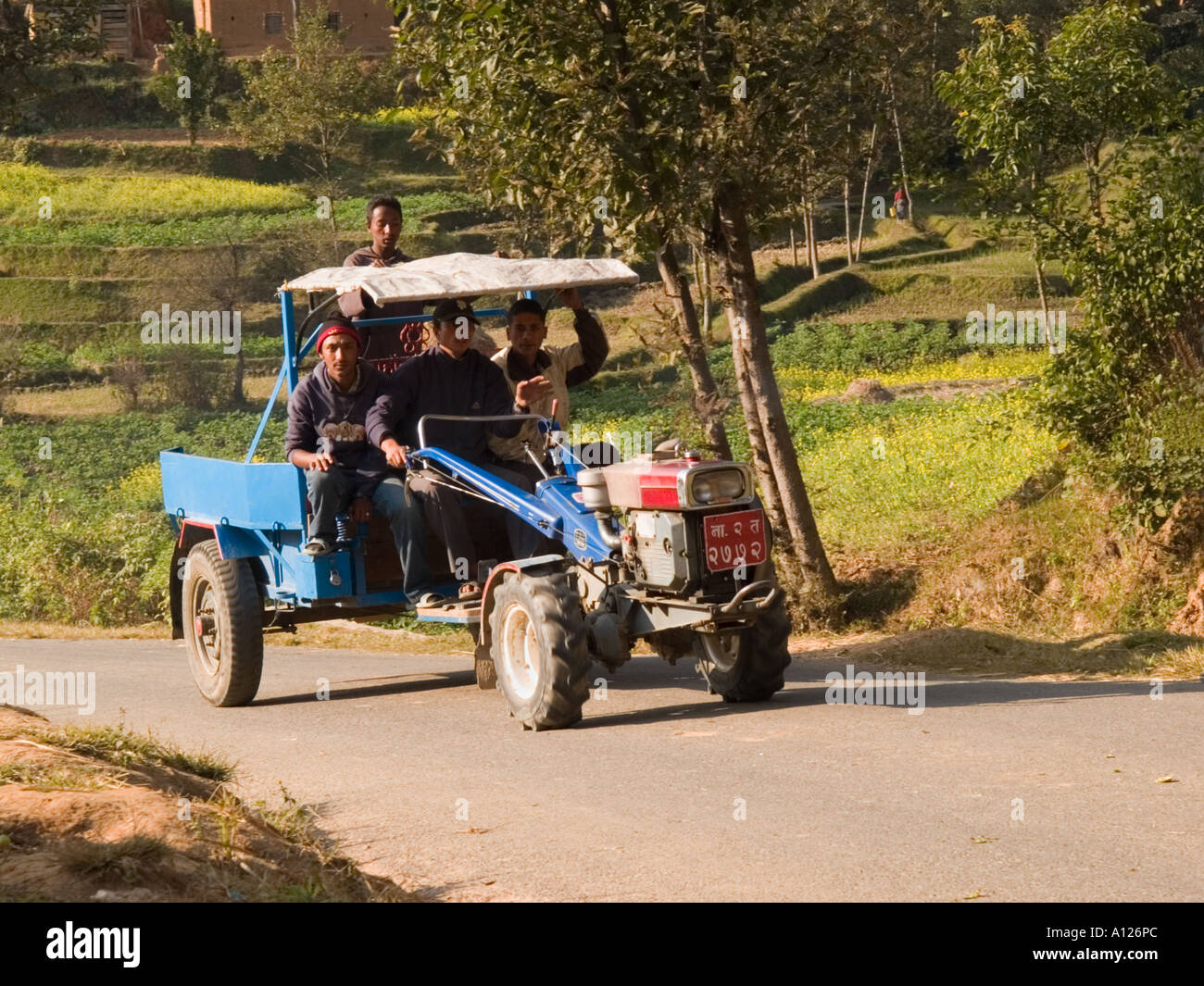 Farmer nepal tractor hi-res stock photography and images - Alamy