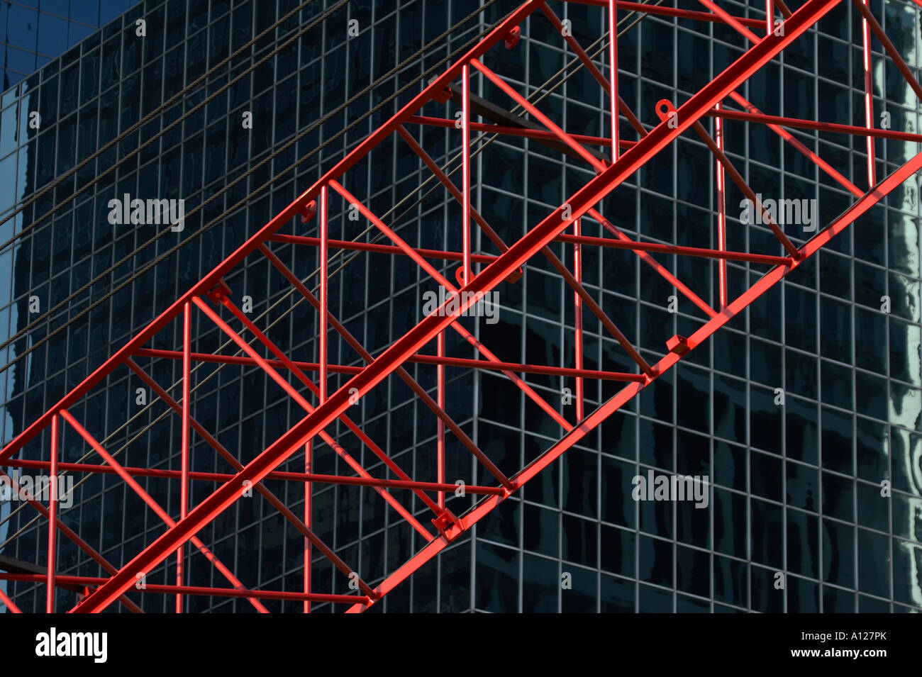 Red construction crane Stock Photo - Alamy