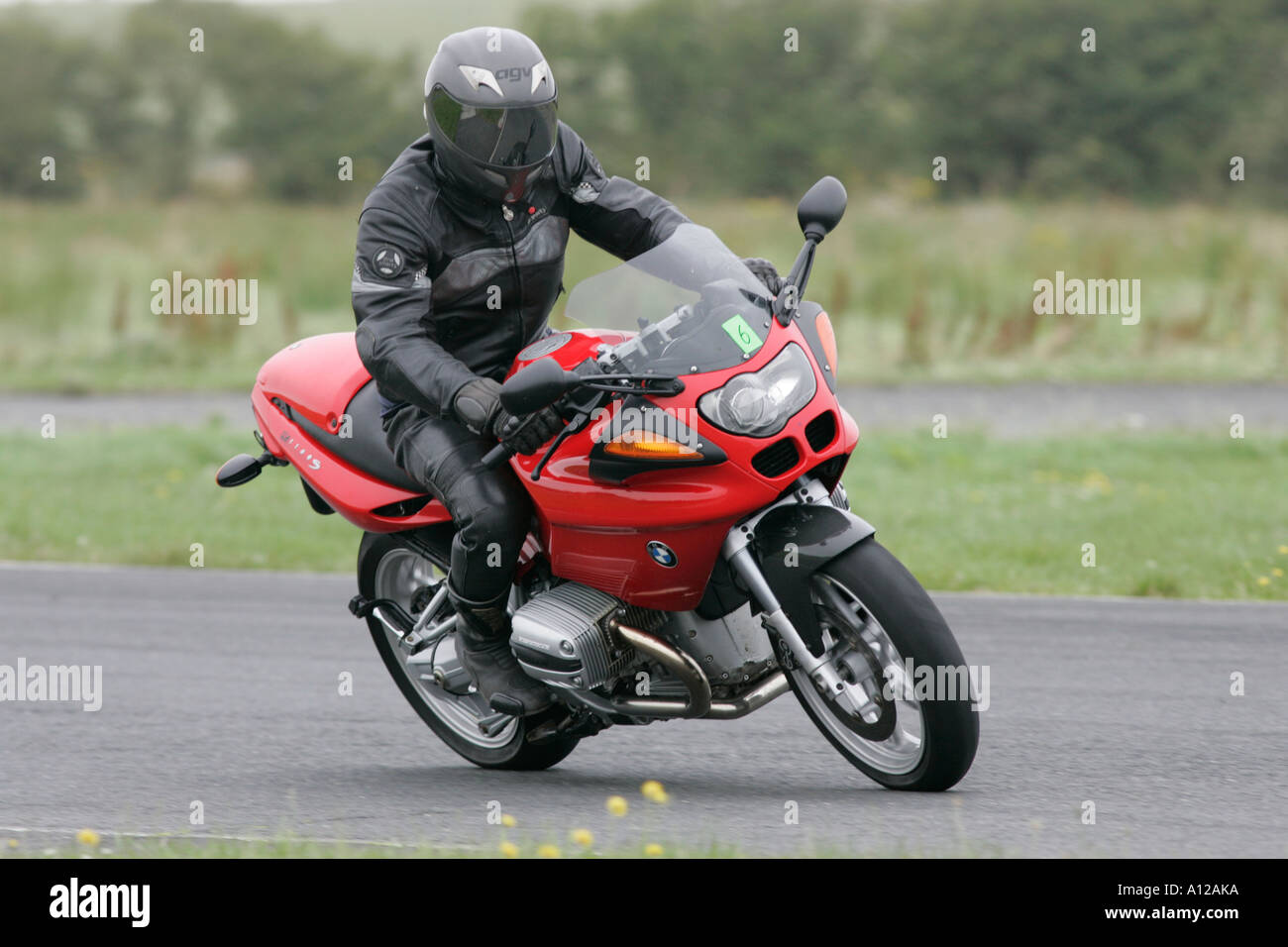 rider on red BMW R1100S at kirkistown track day kirkistown circuit ...