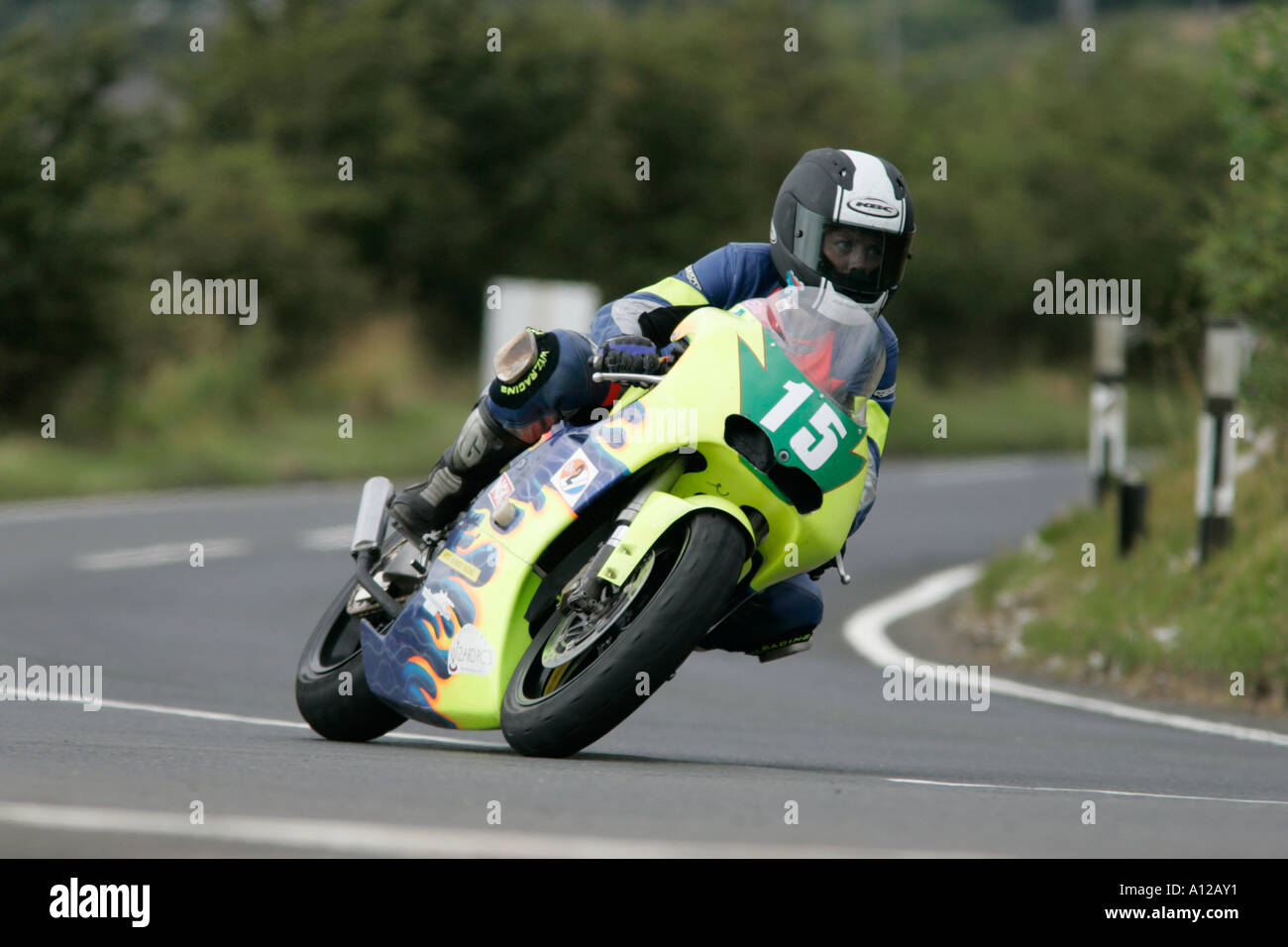 female rider Elle Forrest 15 on her honda 250 Dundrod 150 Ulster Grand ...
