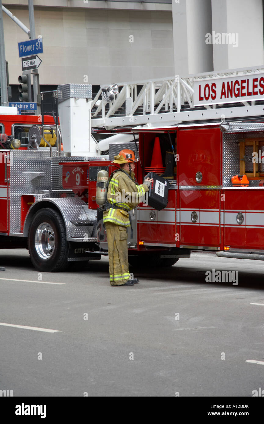 Fireman truck los angeles california hi-res stock photography and ...