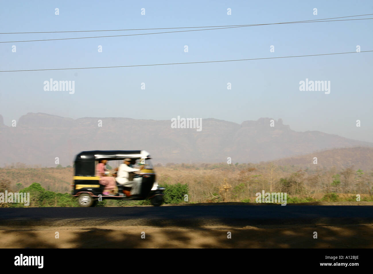 auto rickshaw taxi India Stock Photo - Alamy