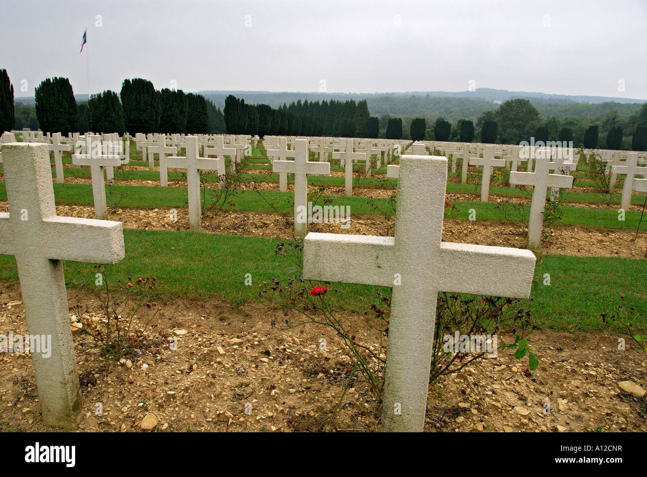 "Douaumont cemetery, 15,000 French and German WW1 soldiers graves ...