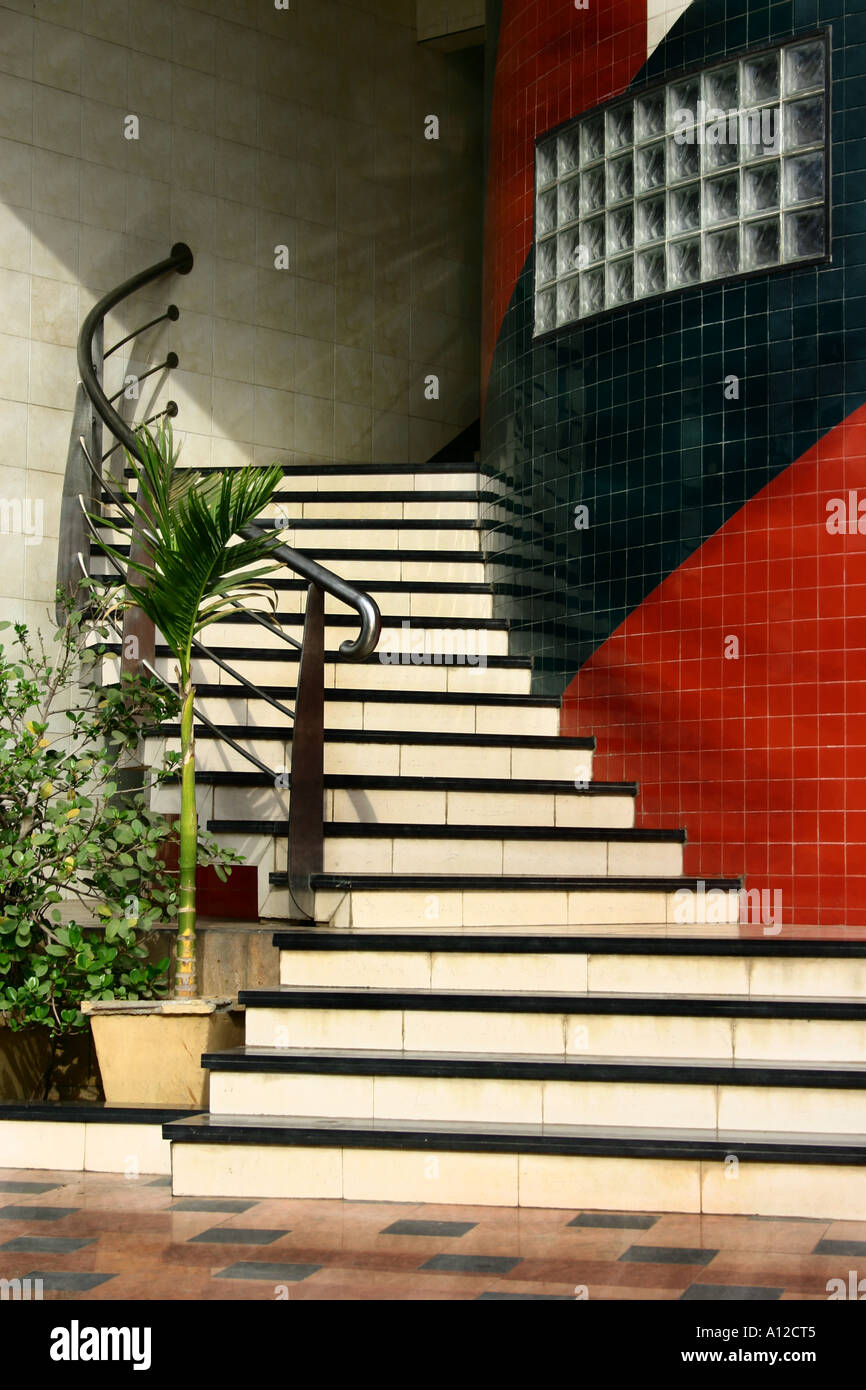 Modern Indian architecture entrance of building staircase Andheri west ...